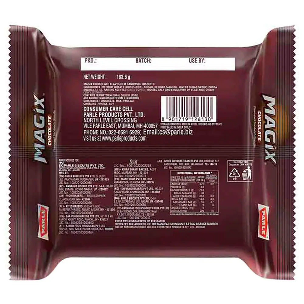 Parle Magix Chocolate Sandwich Biscuits – Swadesh Square
